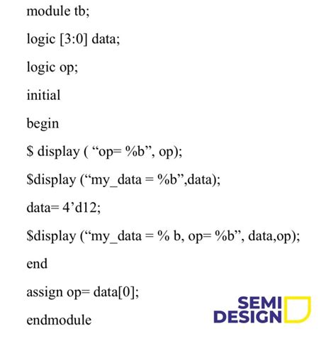 Systemverilog Semiconductor Vlsi Verification Semidesign Semi Design