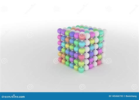 Molecule Style Concepture Inter Locked Square For Graphic Design Or