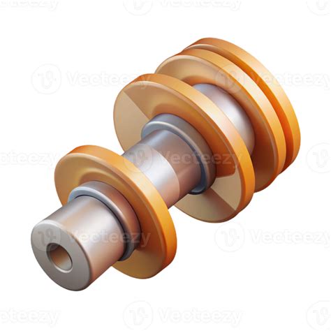 Pristine Passionate Contemporary Flat Color Of A Camshaft Crisp Edges