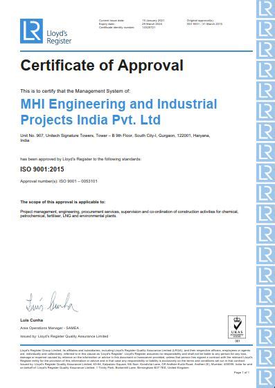 Meip Accredited By Lrqa For Iso 9001 2015 Quality Management Systemmhieip