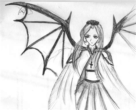 Как нарисовать аниме девушку демона