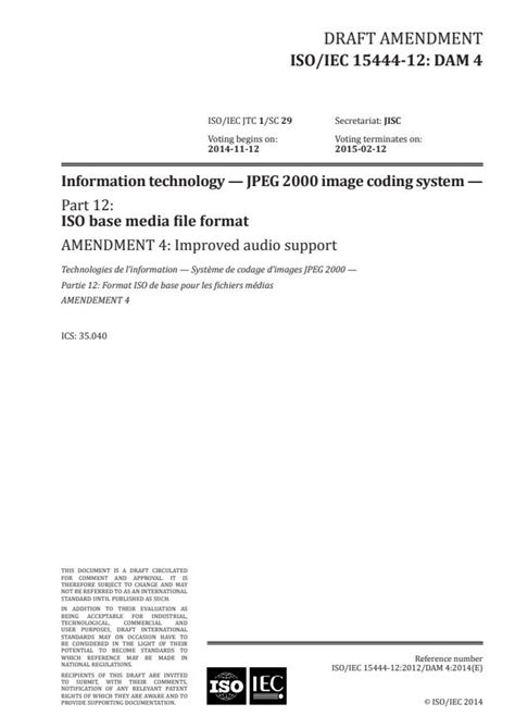 ISO IEC DAmd Improved Audio Support