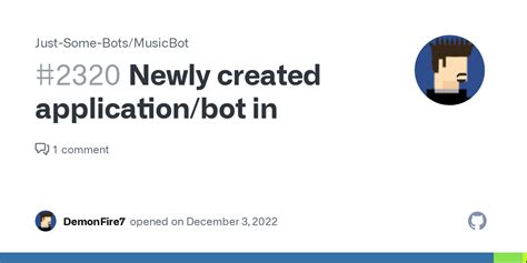 Newly Created Applicationbot In · Issue 2320 · Just Some Bots