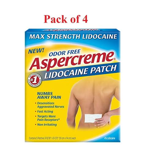 Aspercreme Lidocaine Patch Buy Packs And Save Pack Of 4