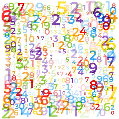 Digital Data Array Lots Of Numbers Digits In Digital Pattern Abstract Math Background Stock