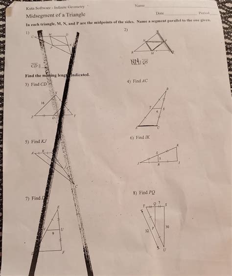 solved kuta software infinite geometry name midsegment of