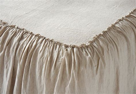 Linen Dust Ruffle Coverlet Bedspread Stone Washed Super Soft 100