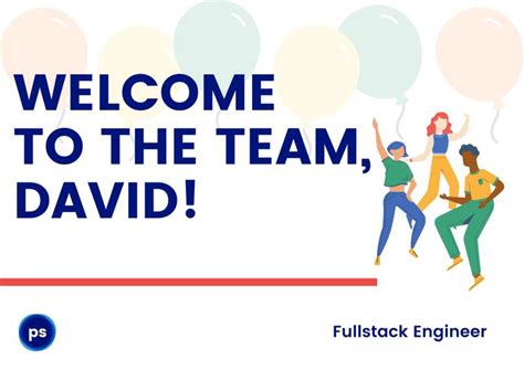 We Cant Wait For You To Start David Lacho Hehim Welcome To The