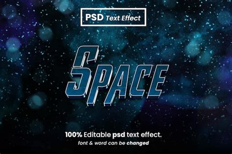Premium Psd Space 3d Editable Text Effect