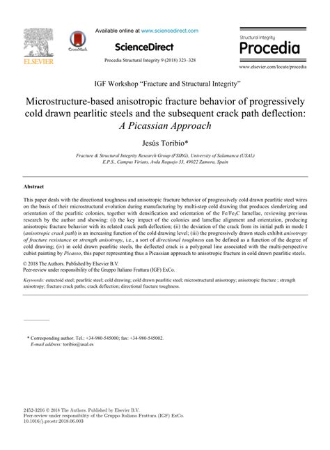Pdf Microstructure Based Anisotropic Fracture Behavior Of