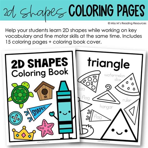 2d Shapes Worksheets Kindergarten Coloring Pages Kinder Math Coloring