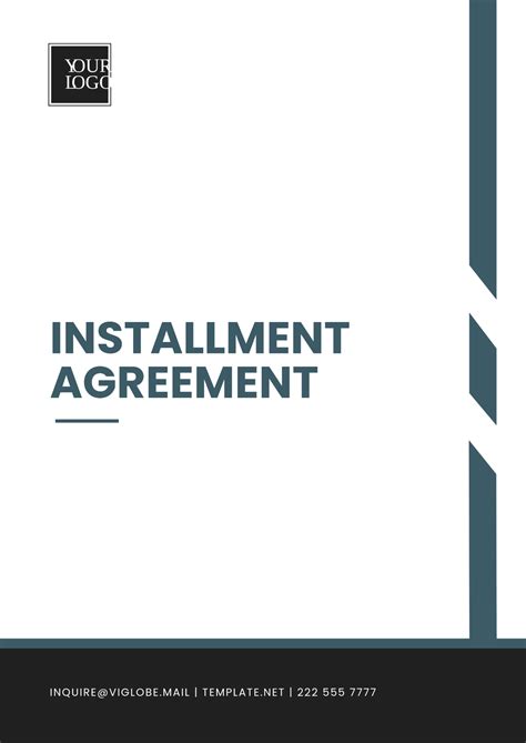 Free Installment Agreement Templates Editable And Printable