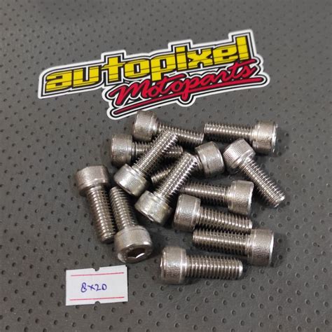 Jual Baut L Stainless 8x20 Ukuran Baut Drat 12 Panjang 2cm Shopee
