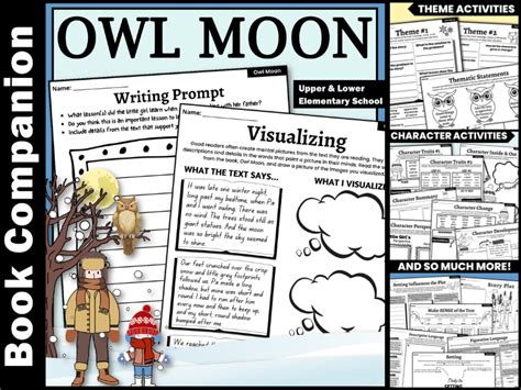 Owl Moon Book Companion Activities Teaching Resources