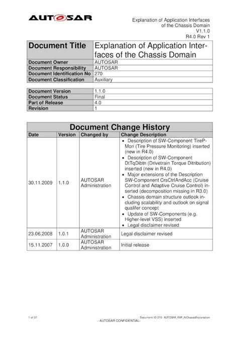 Pdf Explanation Of Application Interfaces Of The Chassis Domain