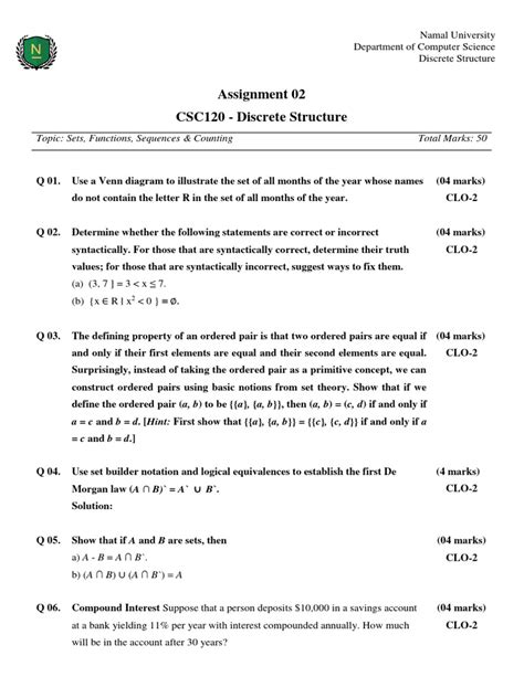 5dassignement02 discrete pdf mathematics mathematical logic
