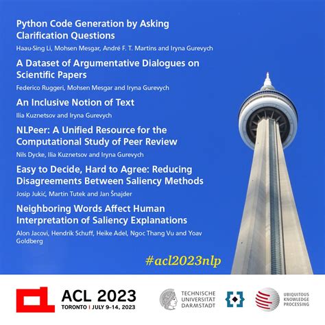 Ubiquitous Knowledge Processing Ukp Lab On Linkedin Acl2023nlp