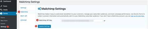 Mailchimp Settings