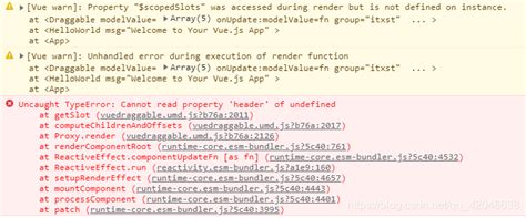 Vuedraggable Uncaught Typeerror Cannot Read Property ‘header‘ Of