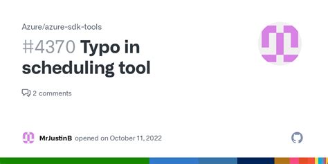 Typo In Scheduling Tool · Issue 4370 · Azureazure Sdk Tools · Github