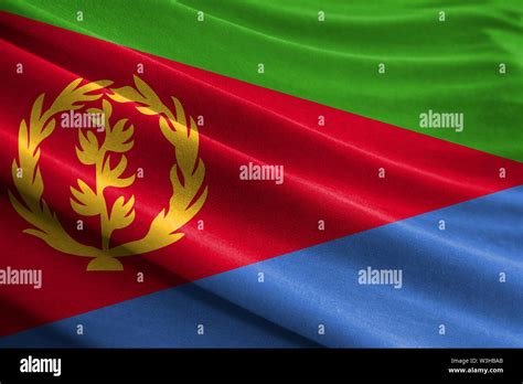 Realistic Flag Of Eritrea On The Wavy Surface Of Fabric Stock Photo Alamy
