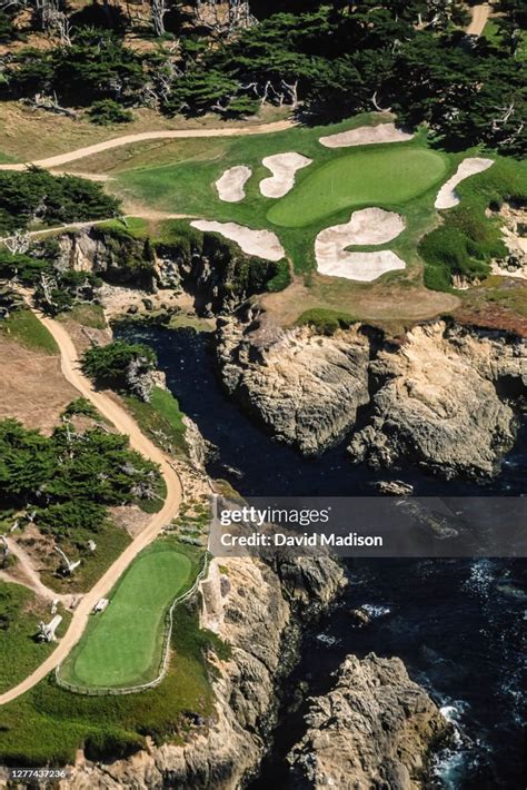 An Aerial View Of The 15th Hole At The Cypress Point Club Golf Course