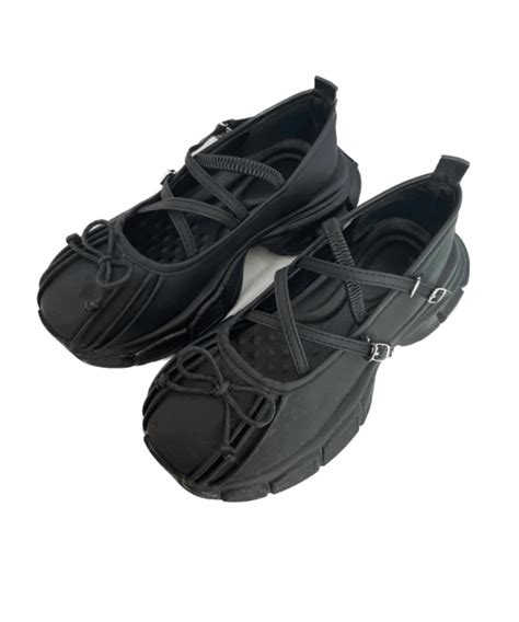 발레코어 리본 스트랩 메리제인 쿠션 운동화 에이블리