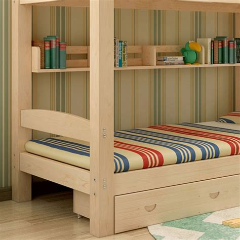 佐盛公寓床高低床上下铺床双层床木床实木床成人床双人床免漆松木床双抽带书架2000 1500报价 参数 图片 视频 怎么样 问答 苏宁易购