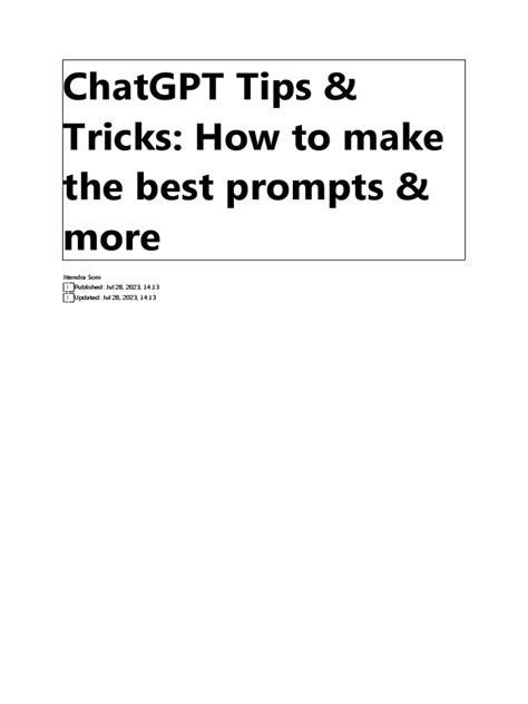 Chatgpt Tips And Tricks Pdf Artificial Intelligence Intelligence Ai And Semantics