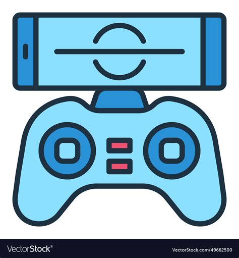 Quadcopter Gamepad With Smartphone Concept Vector Image