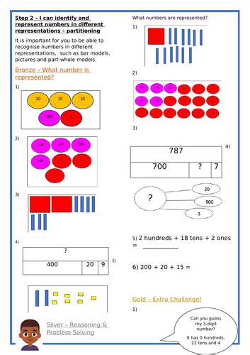 Year 3 Maths Partitioning 3 Digit Numbers In Different Representations Teaching Resources
