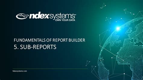 Fundamentals Of Report Builder Part 5 Sub Reports Youtube