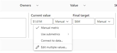 Create Subgoals In The Power BI Service Power BI Microsoft Learn