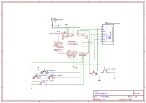 Arduboy Leonardo Shield Oshwlab