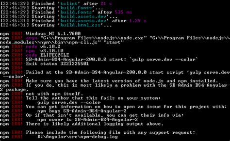 Why Does This Angular App Have Errors When Running Npm Start Stack