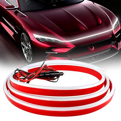 Doxmall 59 Inch Dynamic White Car Hood Light Strip With Scanning