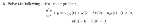 Solved Solve The Following Initial Value Problem Chegg