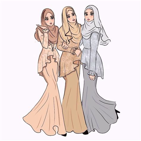 Как нарисовать девушку в хиджабе 40 фото