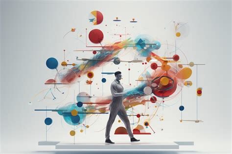 Premium Photo Abstract Design Of A Person Balancing Multiple