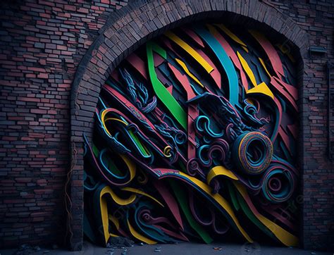 문에 아름다운 3d 낙서 낙서 요약 미술 배경 일러스트 및 사진 무료 다운로드 Pngtree