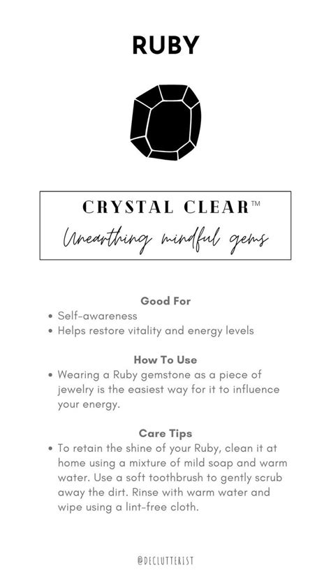 Crystal Clear Ruby Crystals Healing Properties Crystals Ruby Crystal