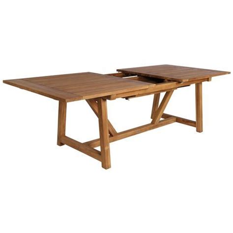 George Extension Outdoor Teak Dining Table Natural Sika Design