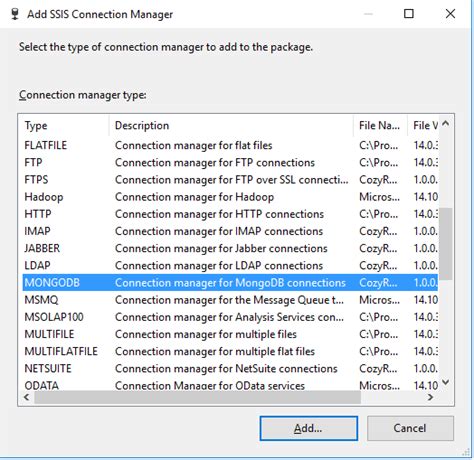 Mongodb Connection Cozyroc