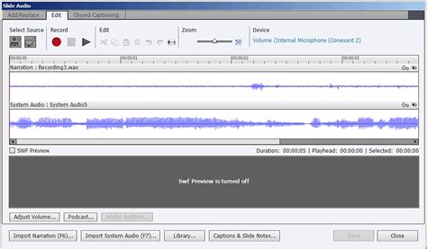 work with system audio in adobe captivate classic 7