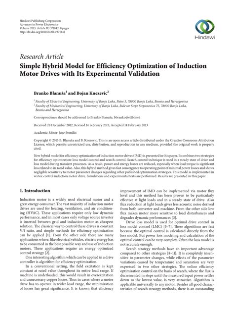 pdf simple hybrid model for efficiency optimization of induction