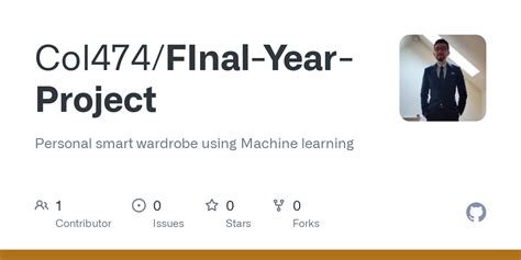 GitHub Col FInal Year Project Personal Smart Wardrobe Using Machine Learning