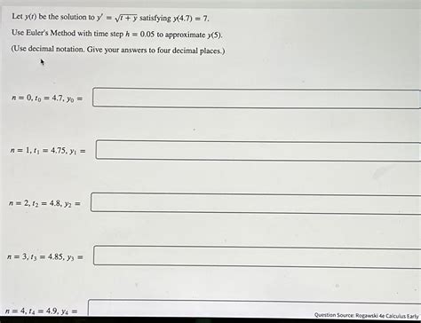 solved let y t ﻿be the solution to y t y2 ﻿satisfying