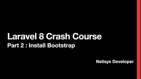 Laravel 8 Part 2 Bootstrap Youtube