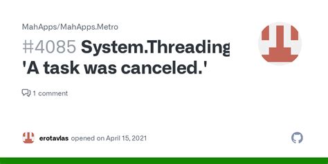 system threading tasks taskcanceledexception a task was canceled