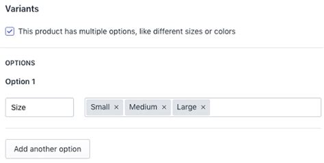 how to add multiple variants on shopify